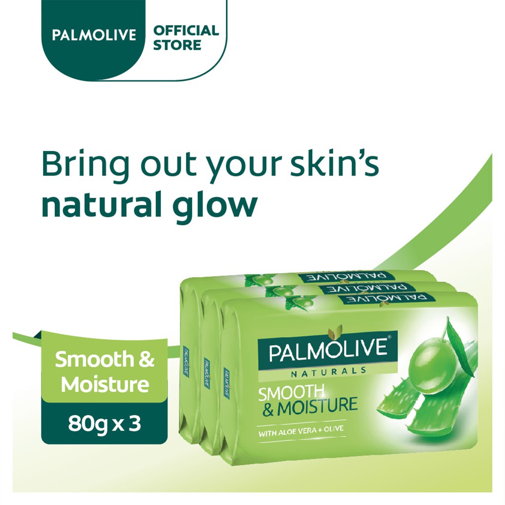 Palmolive Smooth & Moisture Bar Soap Valuepack 80g x 3 | Shopee Singapore