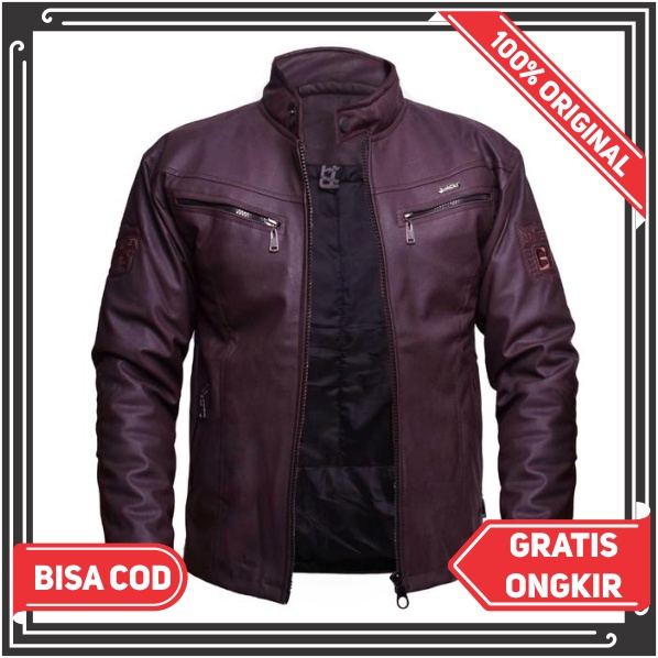 Men's ORI LEATHER Motorcycle Jacket, PREMIUM PU LEATHER Jacket ...
