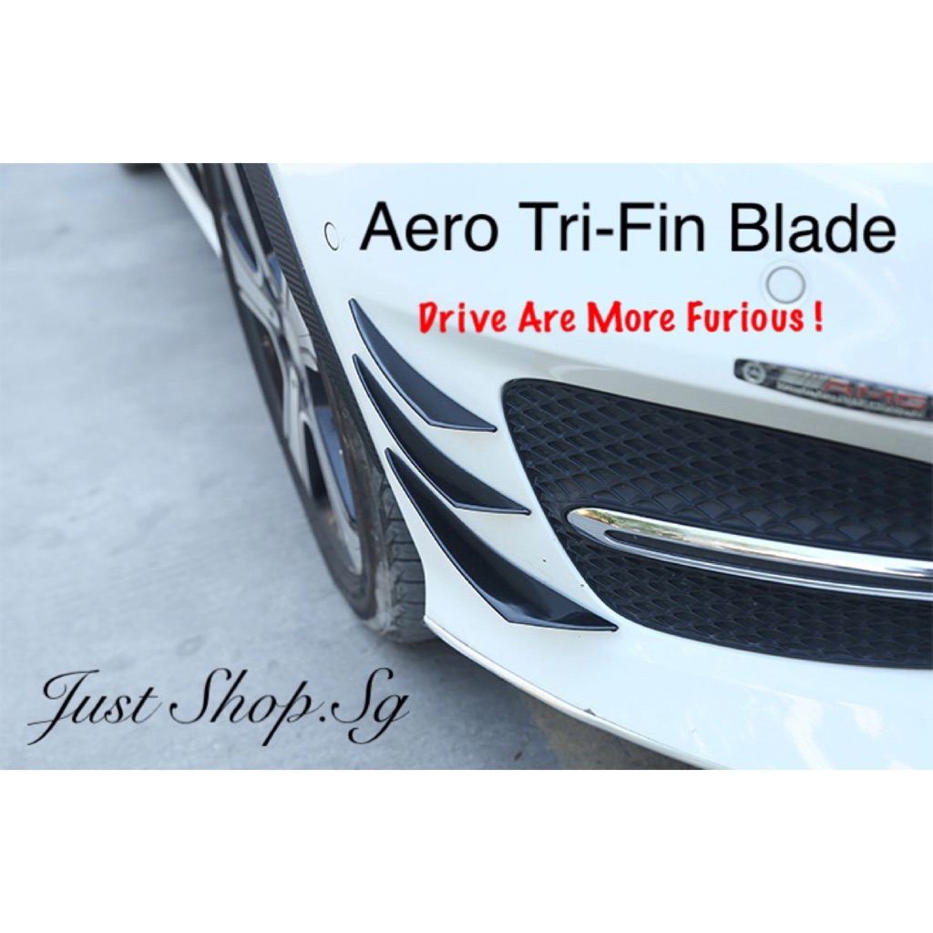 [SG Seller] Car Bumper Aero Tri-Fin Blade | Shopee Singapore