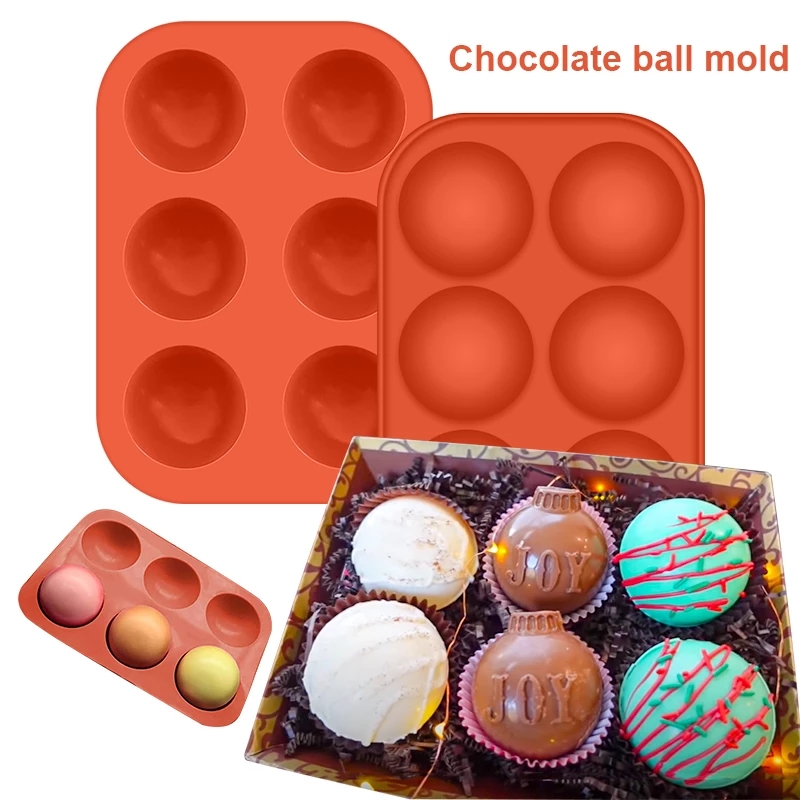 Sphere Silicon Mold Large 6-Cavity / Half Sphere Silicon Baking Mold ...