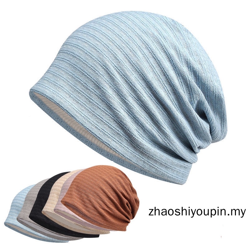 Beanie Unisex Thin Breathable Soft Cotton Turban Cap Men And Women Hip ...