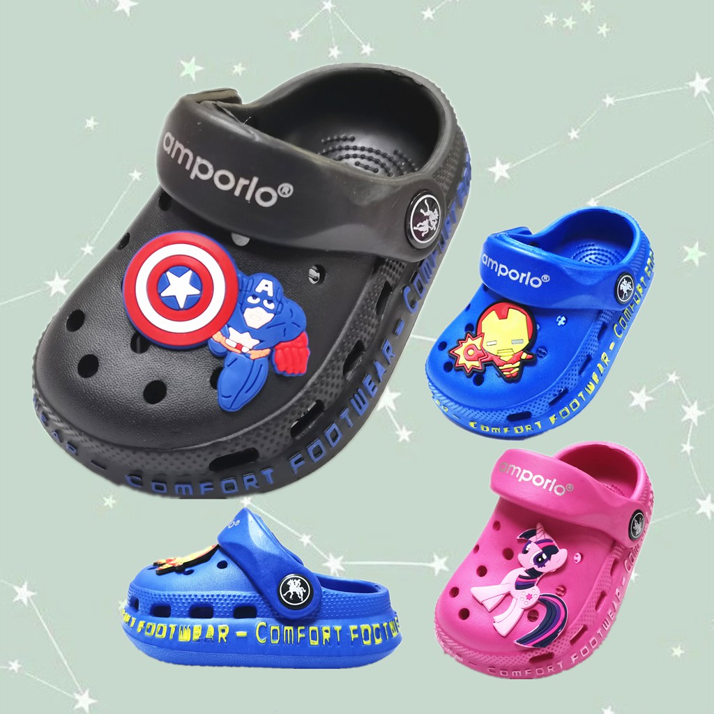Child Crocs[Size 20-29]Slippers Pony & Avengers Crocs Cartoon Boy ...