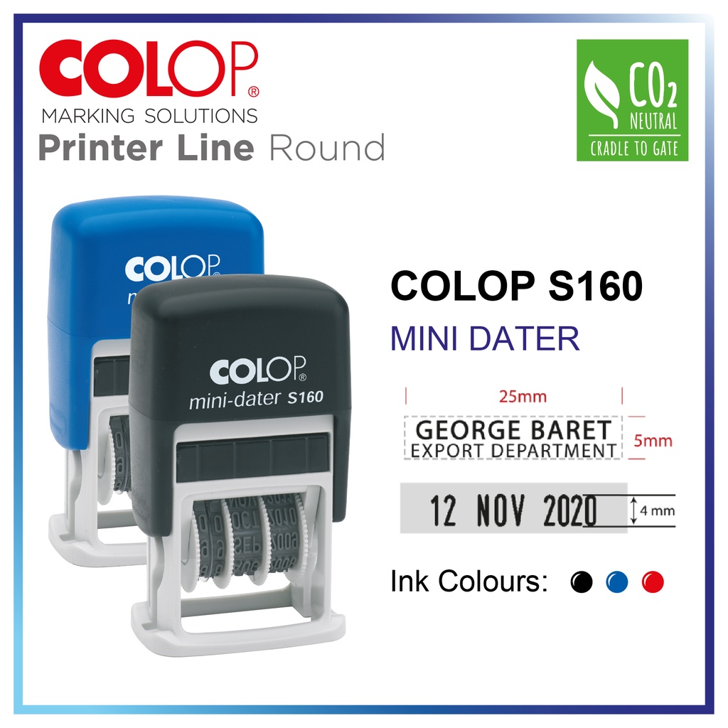 COLOP MINI DATER S160 I SELF-INKING DATER STAMP I CHOP TARIKH I ...