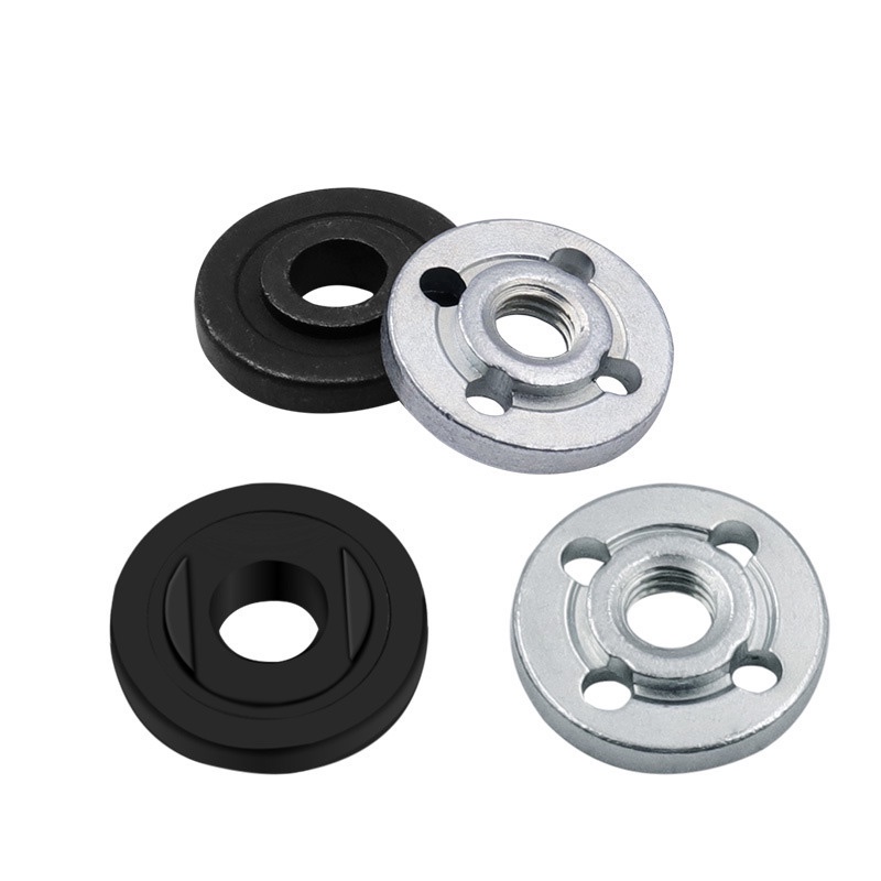 1 Pair Angle Grinder Flange Nut Inner Outer Round Metal Pressure Plate ...