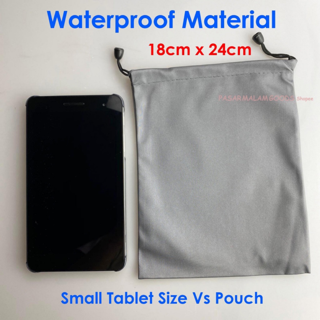 18*24cm 15*20cm Waterproof Drawstring Pouch Headphones Tablet Universal ...