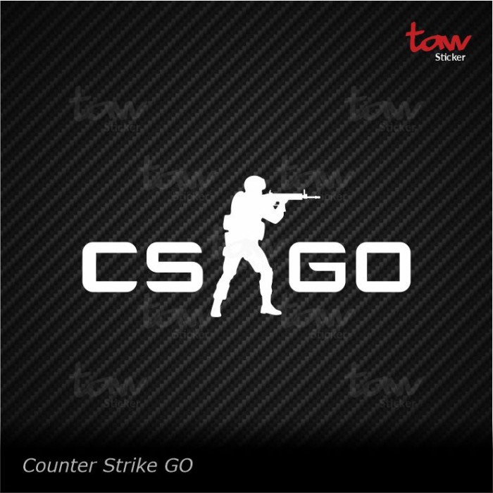 HITAM Counter Strike CS GO Logo Cutting Sticker Laptop Motorcycle Car ...