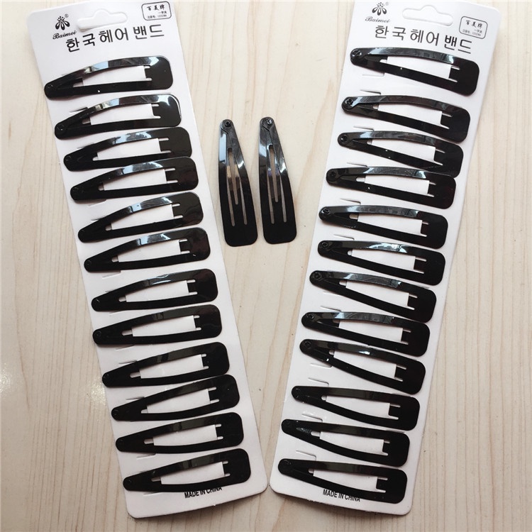 12 Pieces/Set Simple Hairpin Black Water Drop Clip Simple Geometric ...