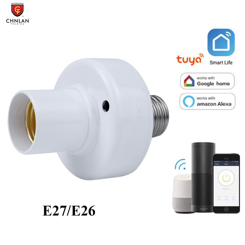 DIY Smart WiFi Lamp Socket Light Stand For E27 Led Bulb Google Echo Alexa Voice Control App ...
