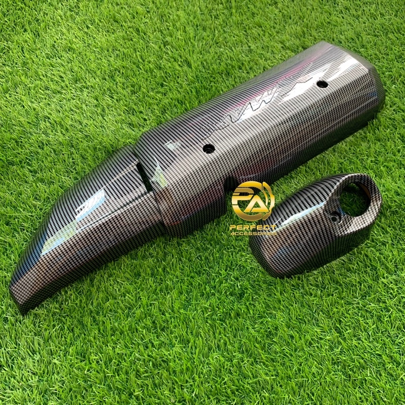 YAMAHA XMAX V1 V2 MUFFLER COVER CARBON EXHAUST COVER EXHAUST CAP ...