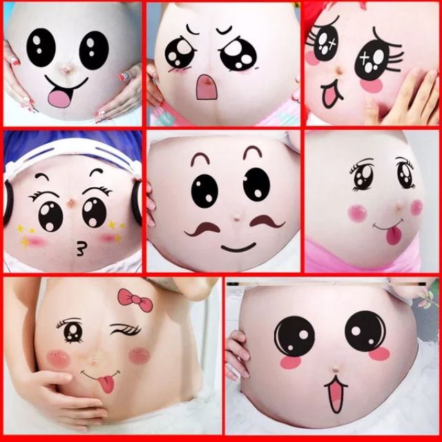 Pregnant tummy sticker (random 1pc) | Shopee Singapore