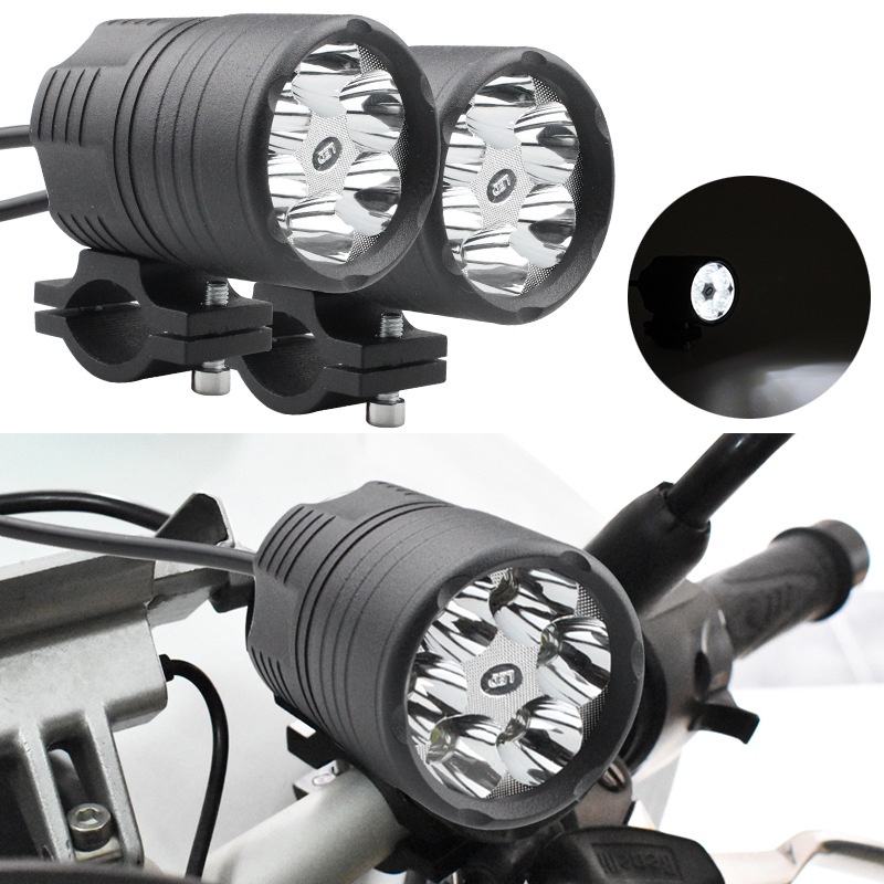 Motorcycle LED Headlight Spotlight LED Auxiliary Fog Light Driving Lamp ...