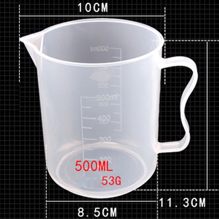 500ml Graduated Plastic Measuring Cup - 0.5 Liter Graduated Plastic ...