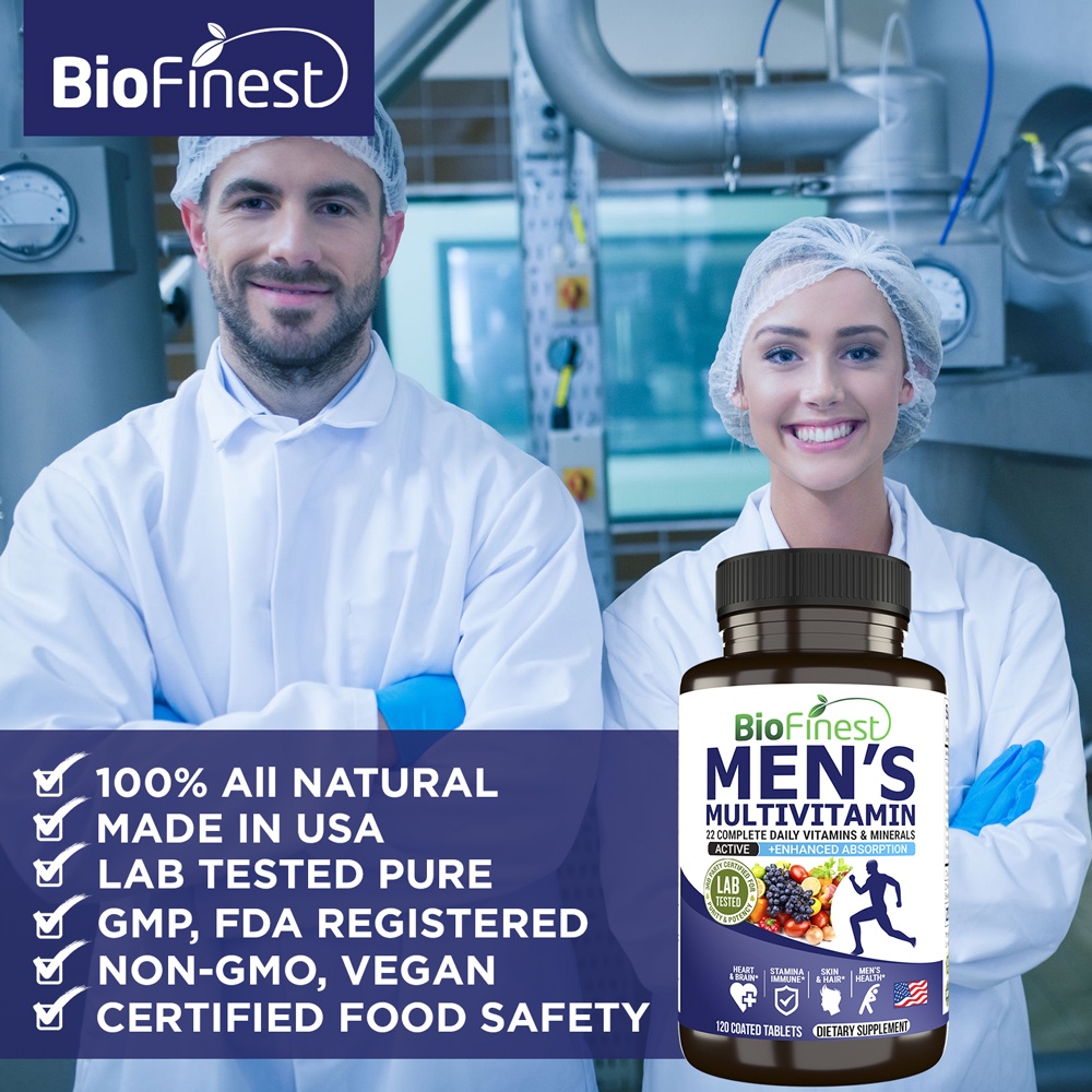 Biofinest Men’s Multivitamin Multimineral Supplement Vitamins A B C E D ...