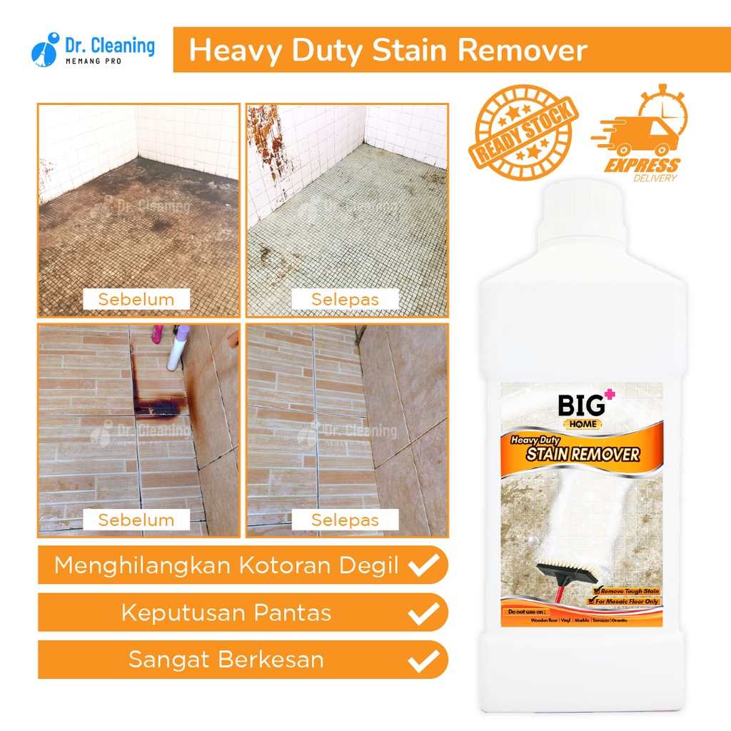 BIG+ Heavy Duty Stain Remover (1000ml) Toilet Floor Cleaner Liquid ...