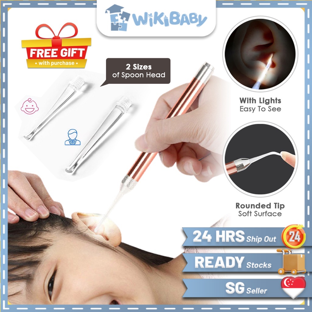Ear Cleaner With LED Light | Visual Baby Kids Adult Earpick | Ear Wax ...