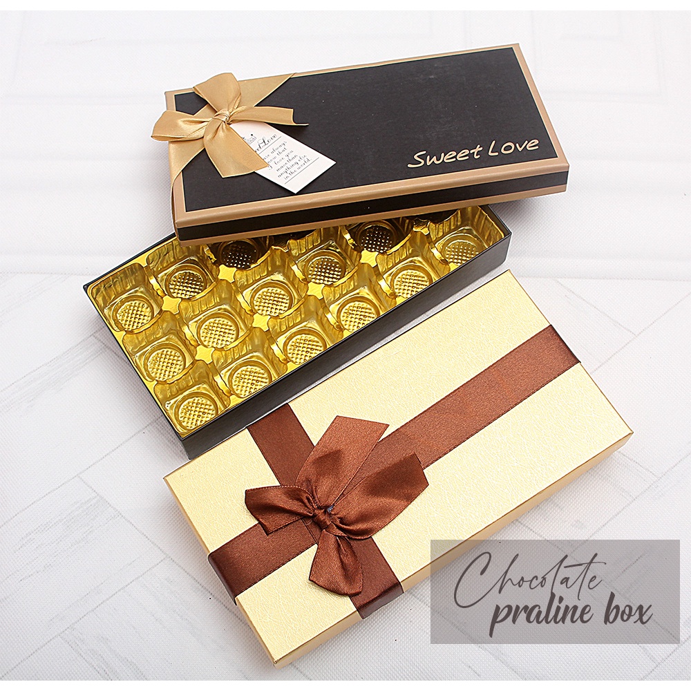 🇸🇬 Chocolate gift box gold foil sheet wrapper - praline packaging box ...