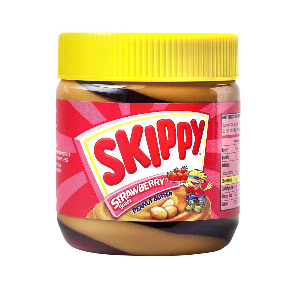 Skippy Strawberry Stripes Peanut Butter, 350 Grams (Halal) (Halal ...