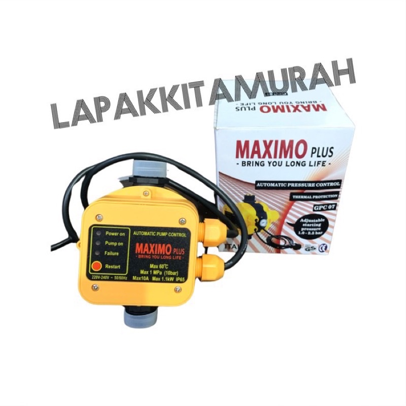 Automatic Pressure Control Maximo Plus Automatic Water Booster Pump | Shopee Singapore