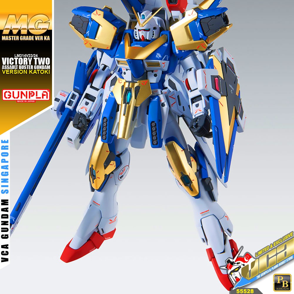 PREMIUM BANDAI GUNPLA MASTER GRADE MG 1/100 V2 VICTORY TWO ASSAULT ...