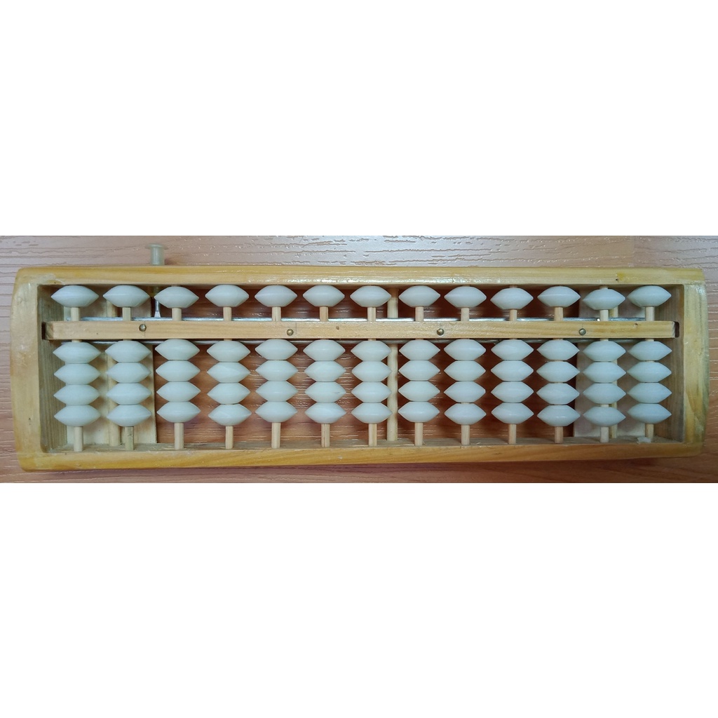 Abacus With 13 Wooden Rods Of 5 Plastic Beads And Easy Reset Knob ...