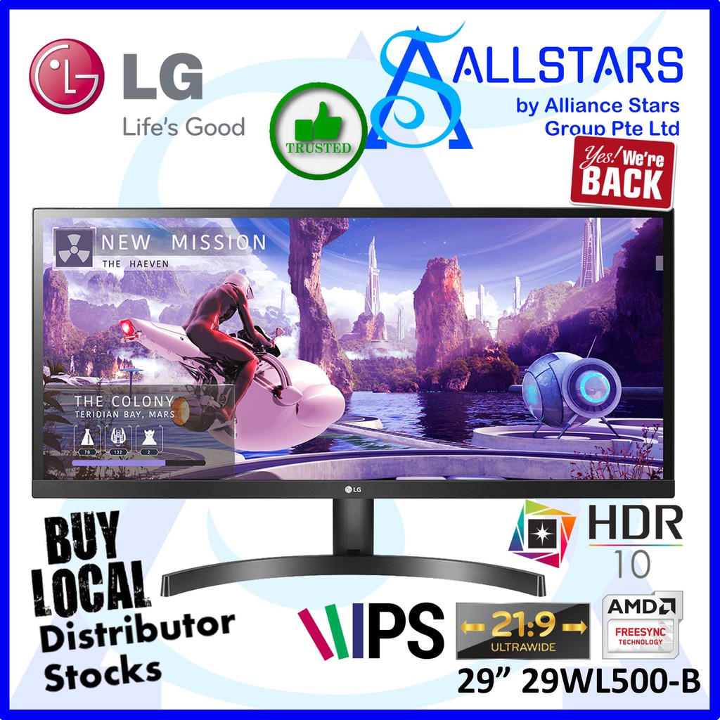 *NEW Model 29WQ600* LG 29 inch 29WP500 UltraWide 21:9 FHD (2560 X 1080) IPS Monitor / HDMI x2 ...