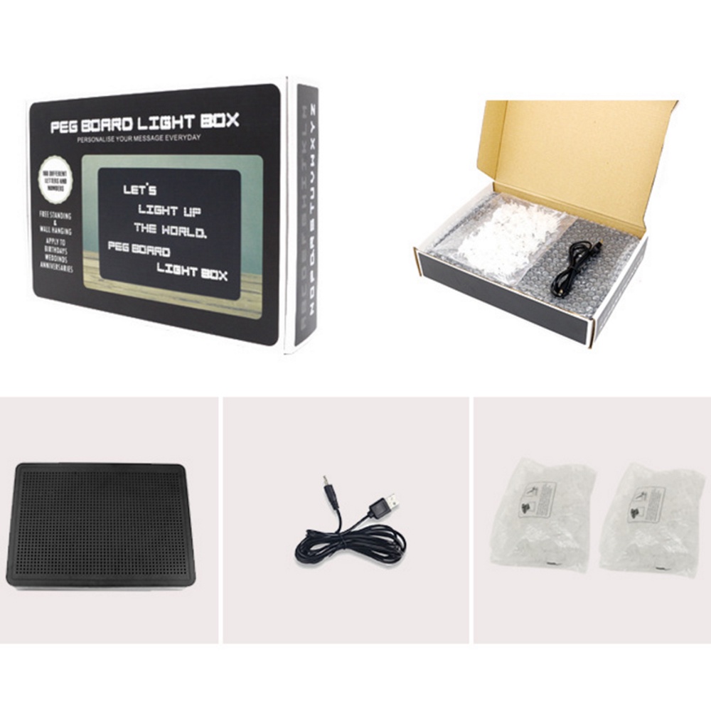 LED Combination Light Box Creative 5V USB/Battery Power Light Letter ...