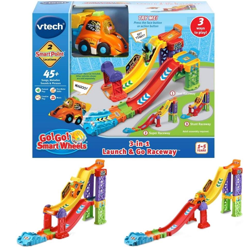 BNIB: VTech Go! Go! Smart Wheels 3-in-1 Launch and Go Raceway - Toot ...