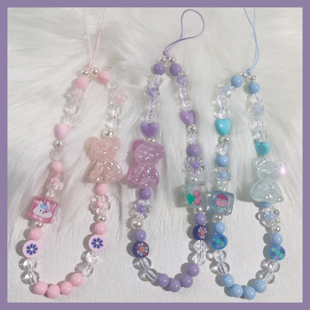 Cute Bear Cartoon Mobile Phone Chain Anti-Lost Rope Strap Lanyard ...