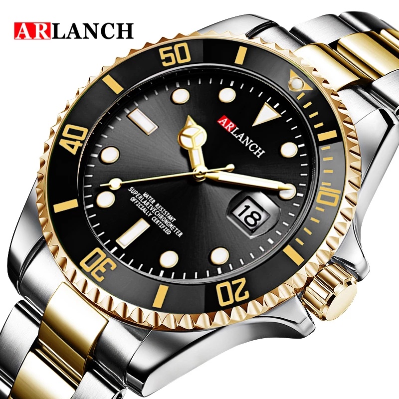 Arlanch original brand Premium Waterproof Stainless Steel Men's Watch ...
