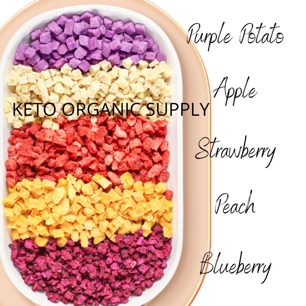 Freeze Dried Strawberry 冻干水果粒 Buah biji 100g Raspberry Blueberry Peach ...