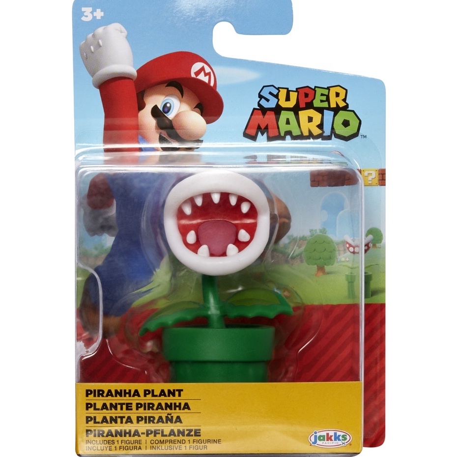 Super Mario 2.5-inch Piranha Plant Articulated and Bendable Action ...