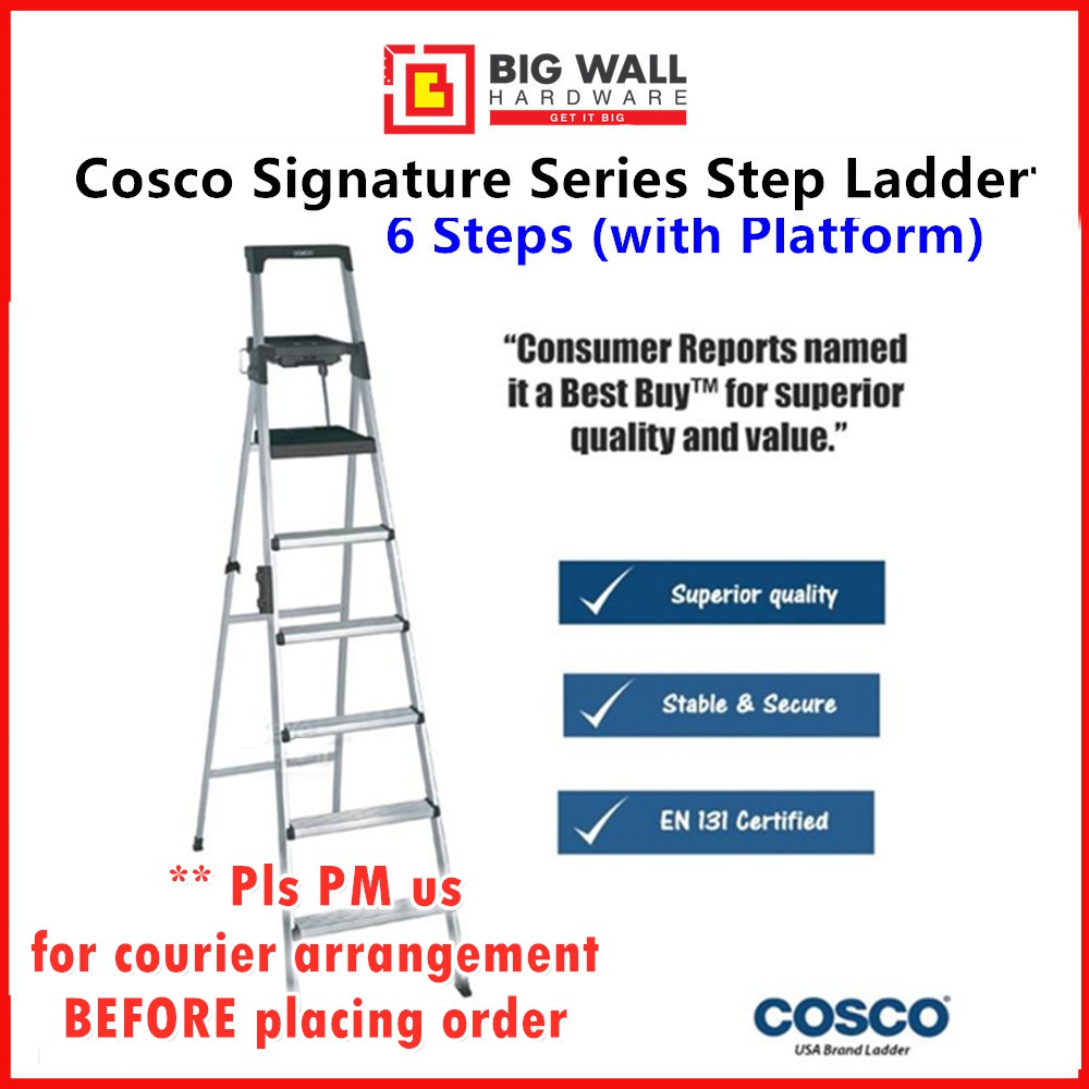 Cosco 6 Steps Signature Series Aluminium Ladder (Big Wall Hardware ...