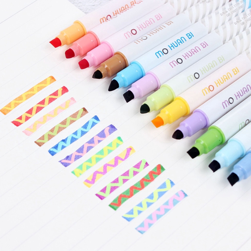 Magic Color-changing Fluorescent Marker Graffiti Color Pen Set Best for ...