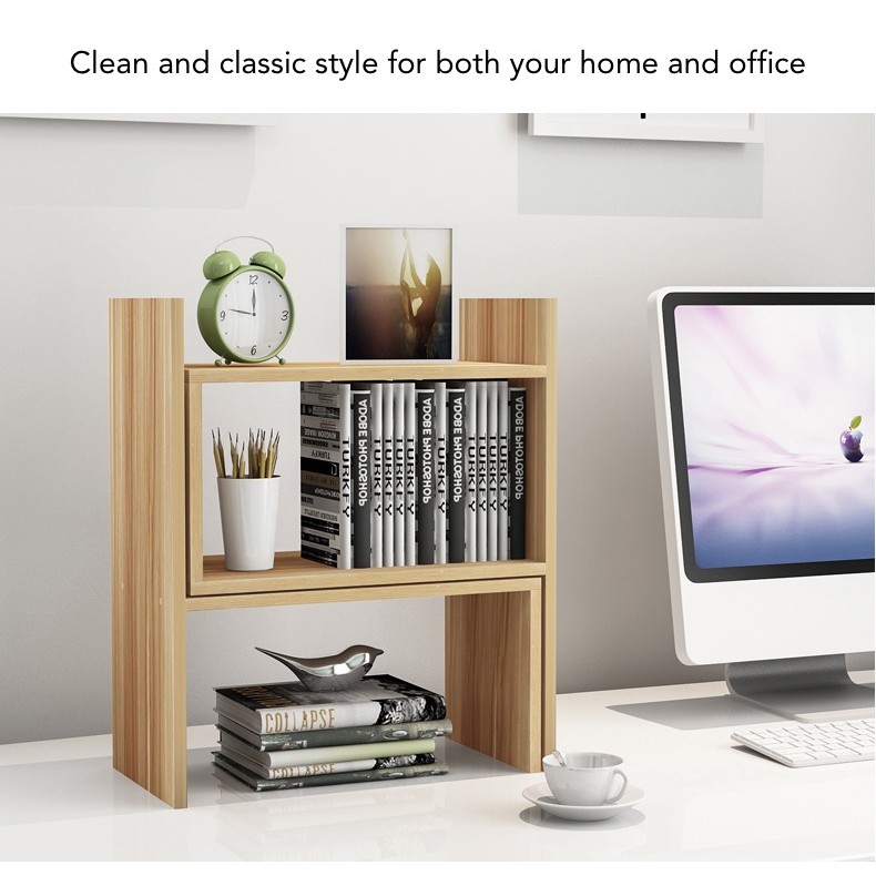SG STOCK ★ Desk Organiser Shelf ★ Desktop Table Bookshelf Storage ...