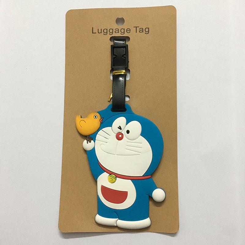 Luggage signboard cartoon anime tag Doraemon boarding identification ...