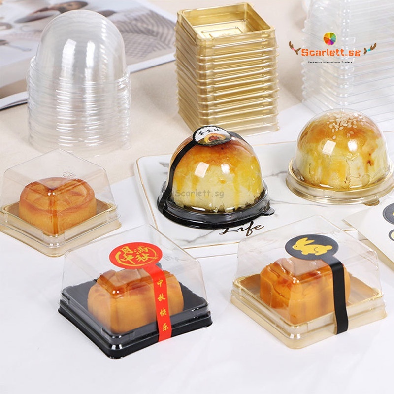 100pcs/lot Mooncake Box With Cover / Moon Cake Tray Container / Egg ...