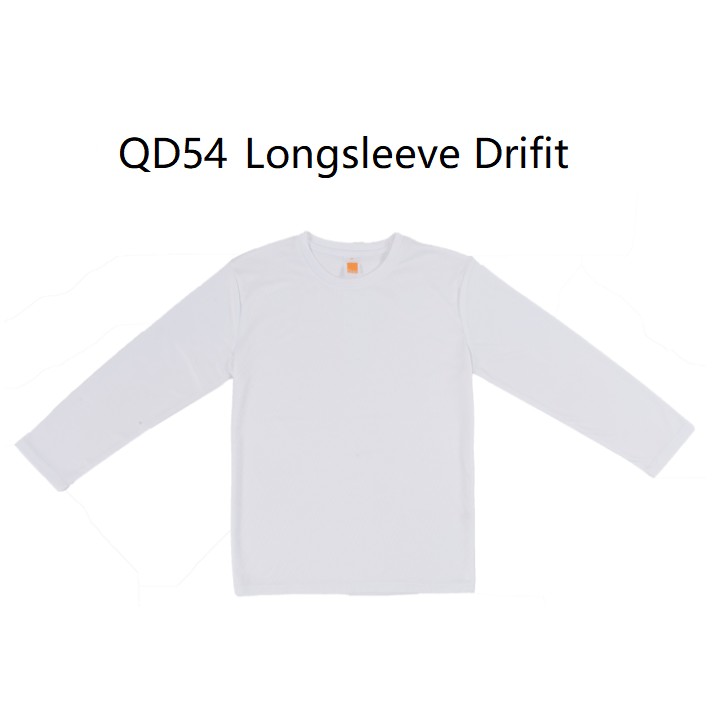 LONGSLEEVE DRIFIT DRI FIT EYELET ROUND NECK T-Shirt (UNISEX QD54 ...