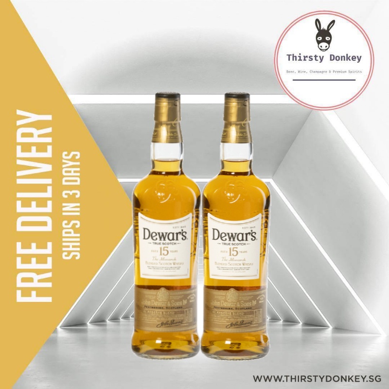 Dewar's 15 years Blended Scotch Whisky 750ml (Bundle of 2) | Shopee ...