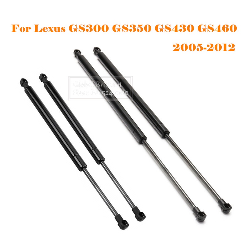 Front Engine Hood & Rear Trunk Tailgate Lift Gas Spring Struts Shocks ...