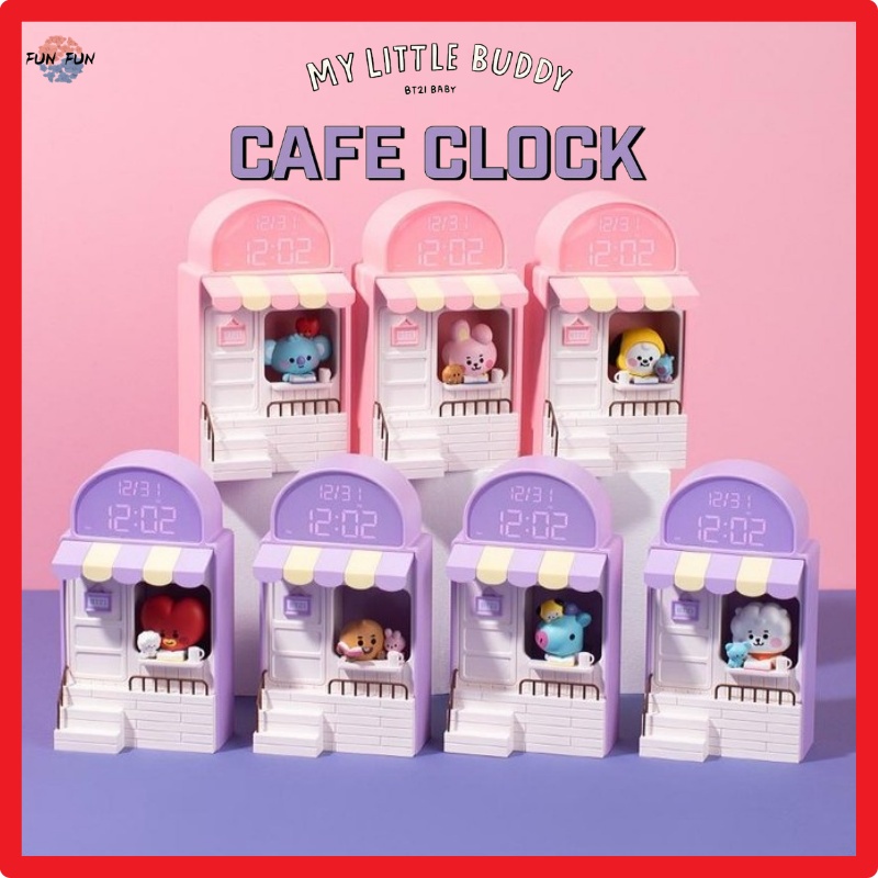 BTS BT21 Little Buddy Cafe Table Clock Mood Lamp Clock | Shopee Singapore