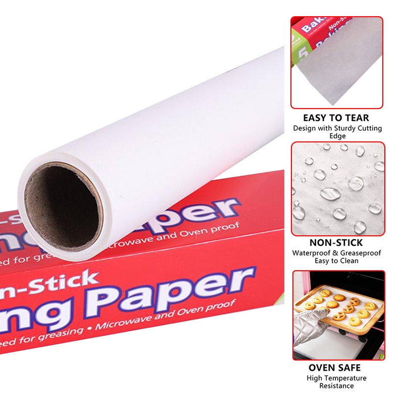 【HM】Ready stock - Non Stick Baking Paper Parchment Paper Oil-absorbing ...