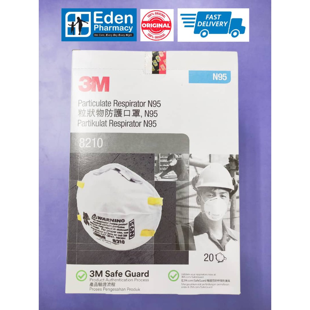 3M Particulate Respirator N95 Mask 8210 ( 1 box ) ( 20's ) | Shopee Singapore