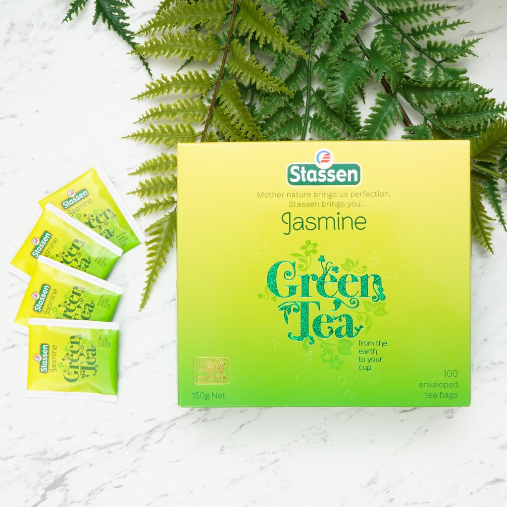 Stassen Jasmine Green Tea - 100 Enveloped Tea Bags | Shopee Singapore