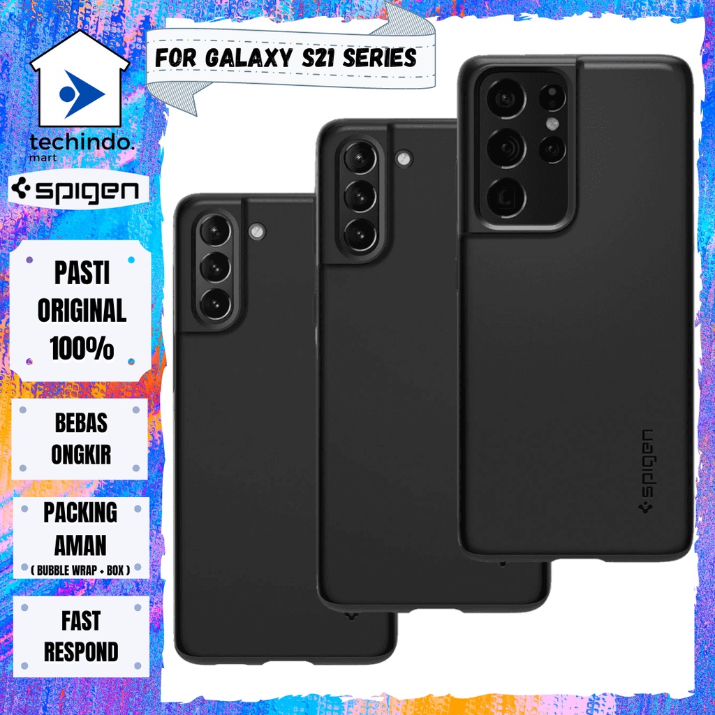 Case Samsung Galaxy S21/Ultra/Plus Spigen Thin Fit Hybrid Slim Casing | Shopee Singapore