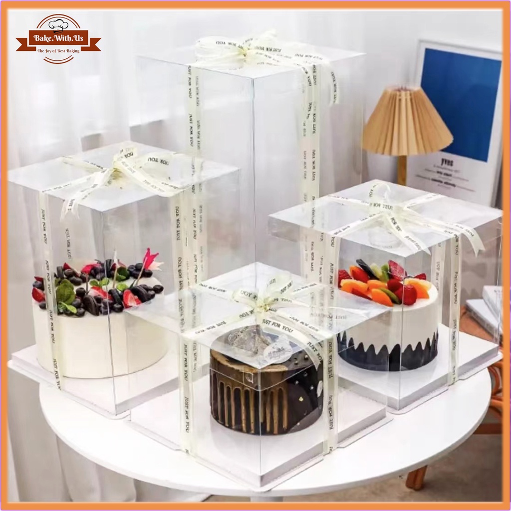 Heighten Cake Box Transparent Cake Box Birthday Box Packaging Kotak ...