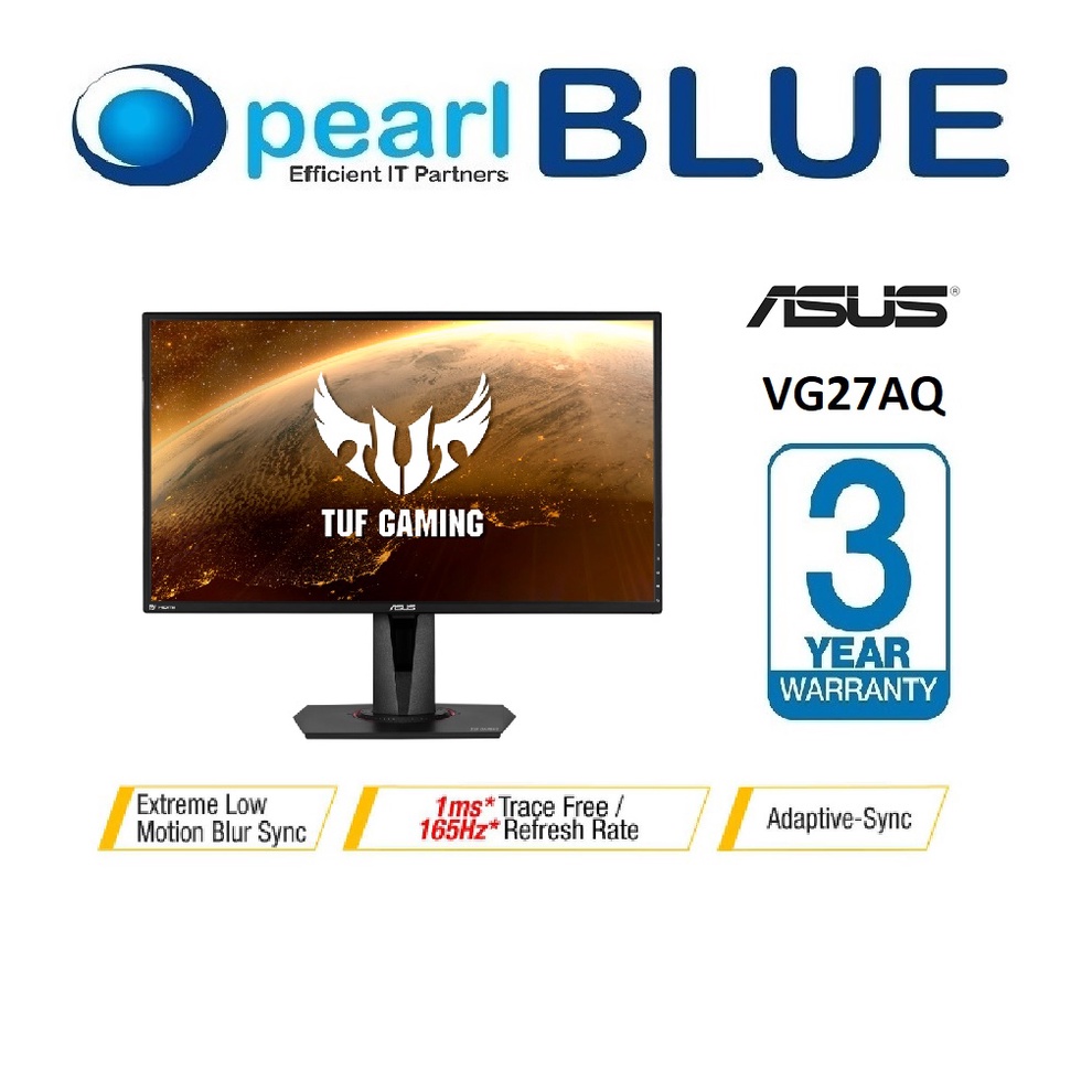 Asus TUF Gaming VG27AQ HDR G-SYNC Compatible Gaming Monitor – 27 inch ...