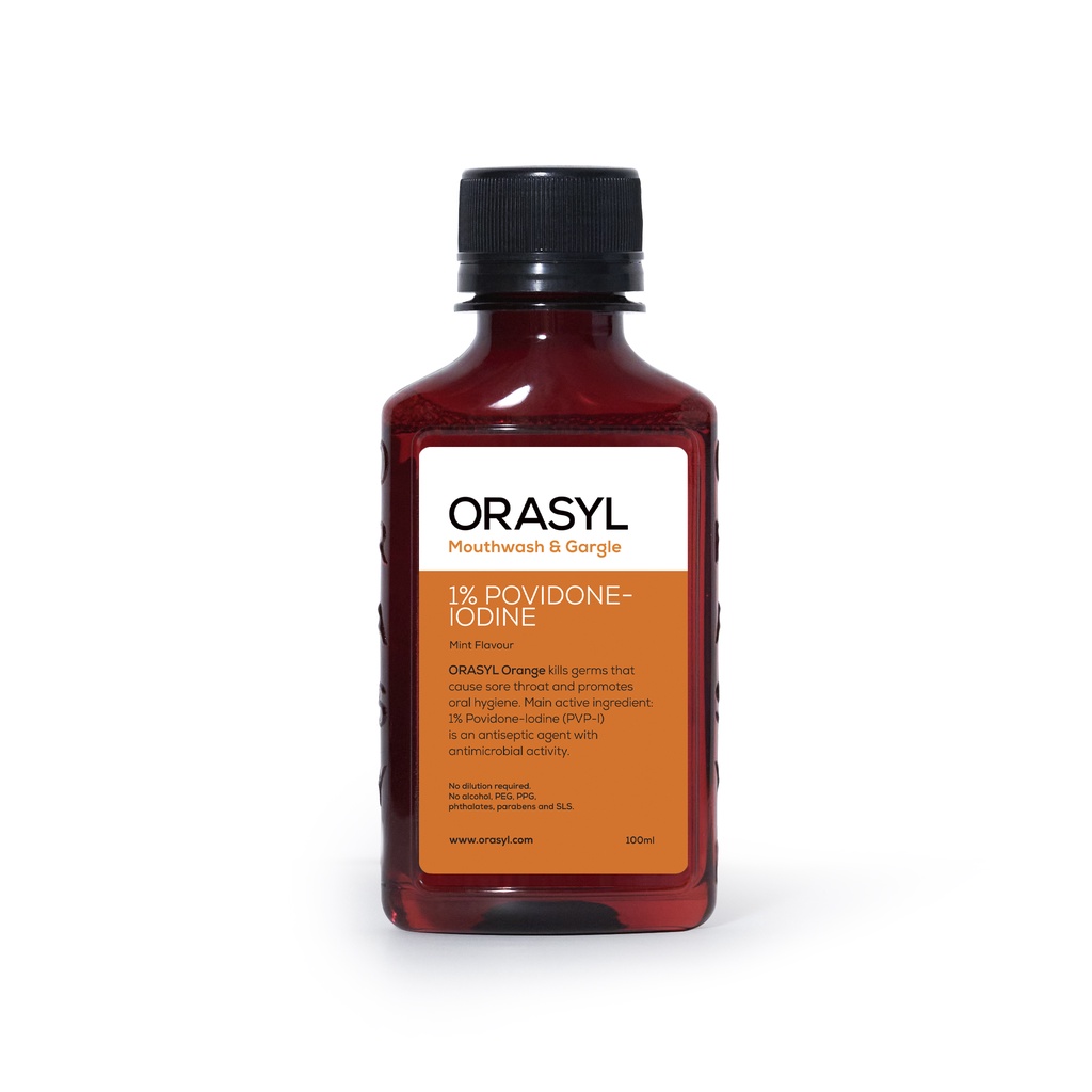 SG Brand ORASYL Orange Povidone-Iodine Mouthwash Anti-Microbial Zero ...