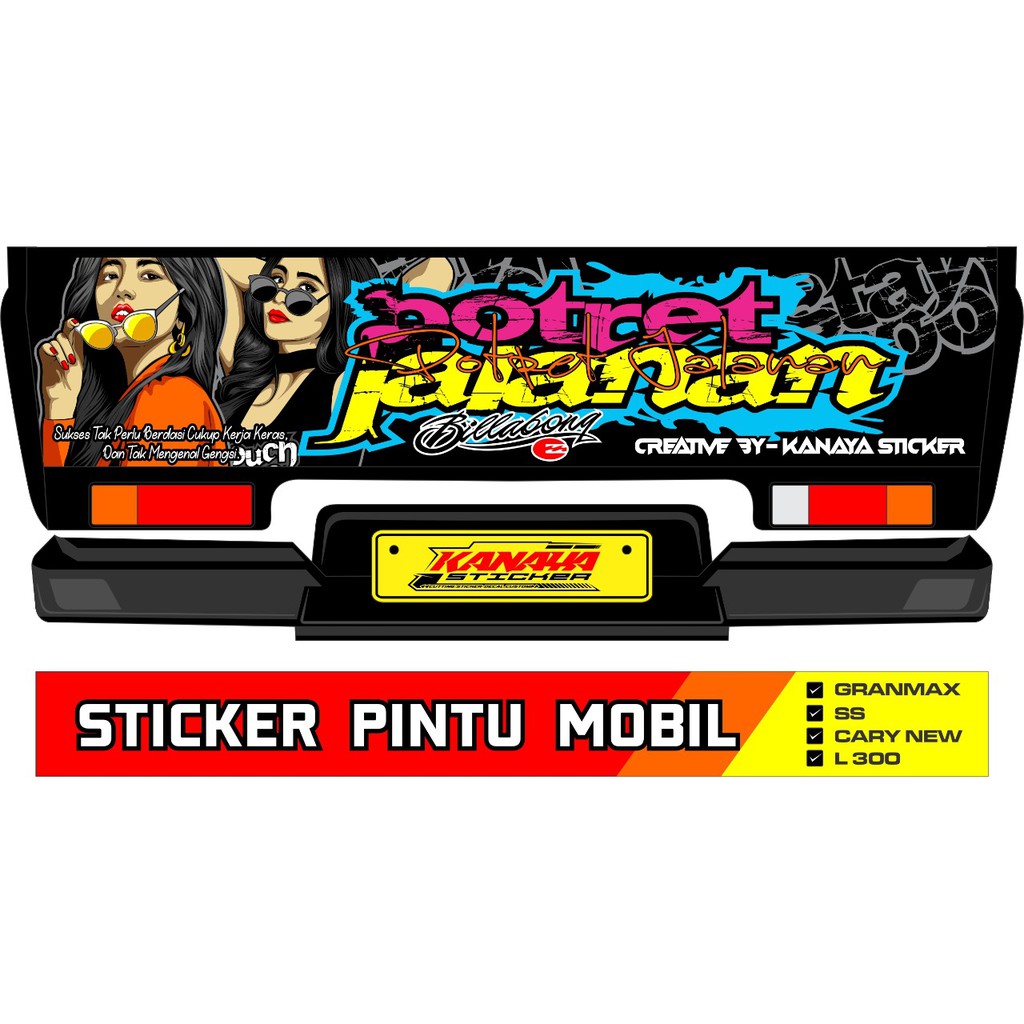 Car Rear Door Sticker Pick Up Panter/Grandmax/L300/Carry SS/Futura ...