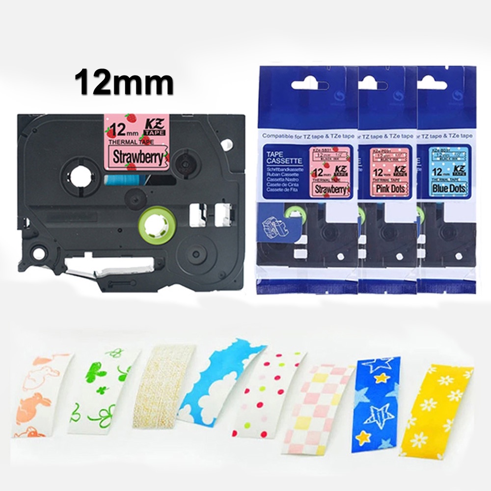 Lovely pattern Ribbon Compatible laminated tze 131 tze231 tze631 12mm ...
