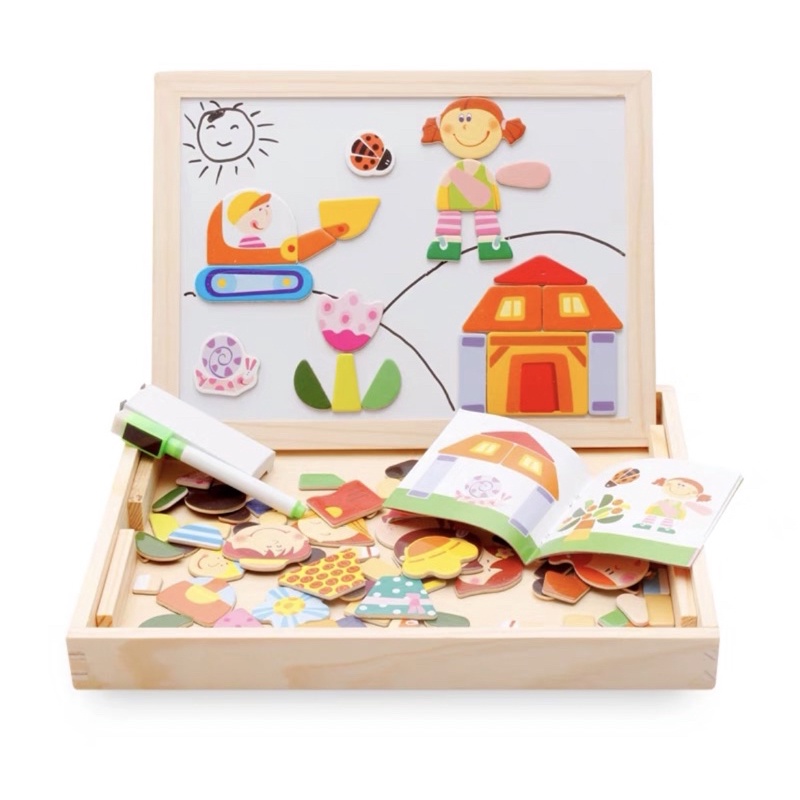 Magnetic Board Whiteboard & Blackboard Set (New Design) | Shopee Singapore